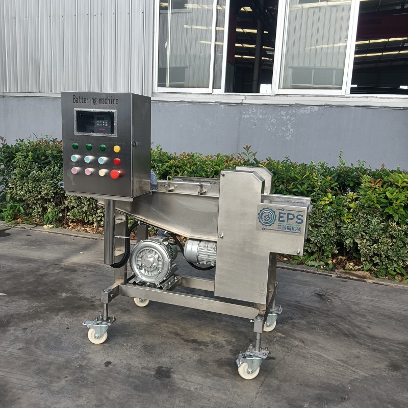 SUS304 Fried Chicken Breading Machine Meat Coating Production Line ...