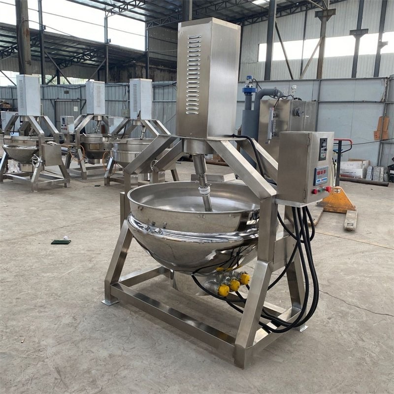 Commercial Induction Cooking Kettle with Mixer and Tilting Design Video